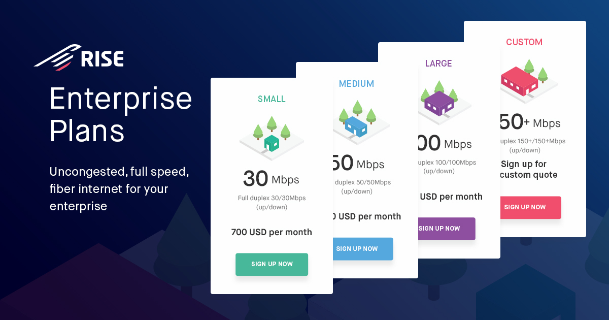 Enterprise and Business Internet Plans with Unlimited Data - RISE